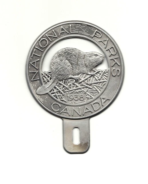 1938 NATIONAL PARKS Canada Beaver License Plate Topper - National Park ...