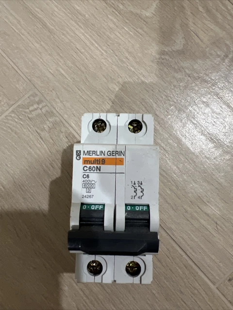 SCHNEIDER MAGNETOTHERMAL SWITCH Merlin Gerin Multi 9 C60N C6 ART 24267 ...