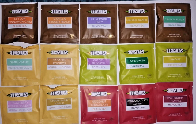 &TEALIA & Selection Pack 15 Different enveloped Tea Bags £9.28 ...