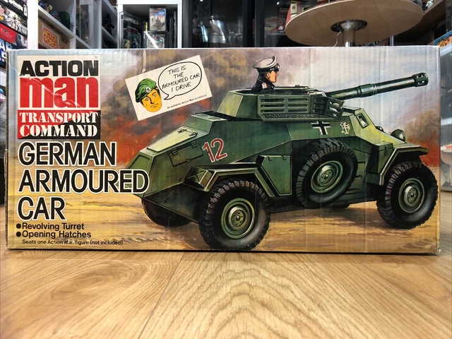 VINTAGE PALITOY ACTION MAN BOXED 1982 GERMAN ARMOURED CAR Ex/ Shop ...