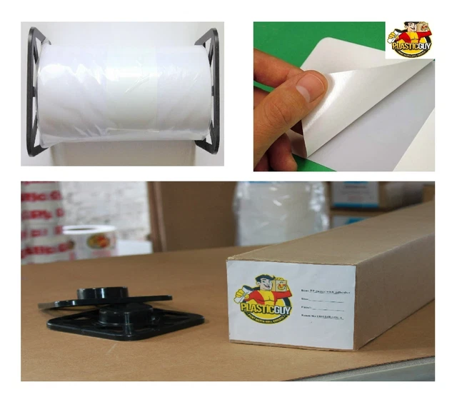 SELF-ADHESIVE POLY-VINYL BANNER Aqueous Inkjet Print Roll Tear & Water ...
