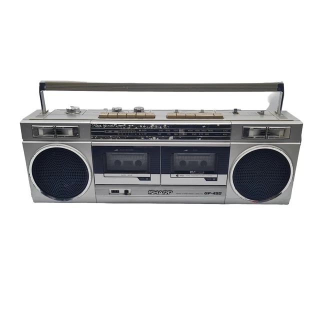 SHARP GF-450 STEREO Radio Cassette Player Boombox Ghetto Blaster Working Retro £39.99 - PicClick UK