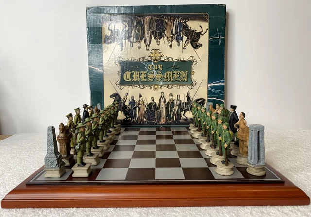 COLLECTABLE RARE HTF The Chessmen Islam Army Chess Set Large Quality ...