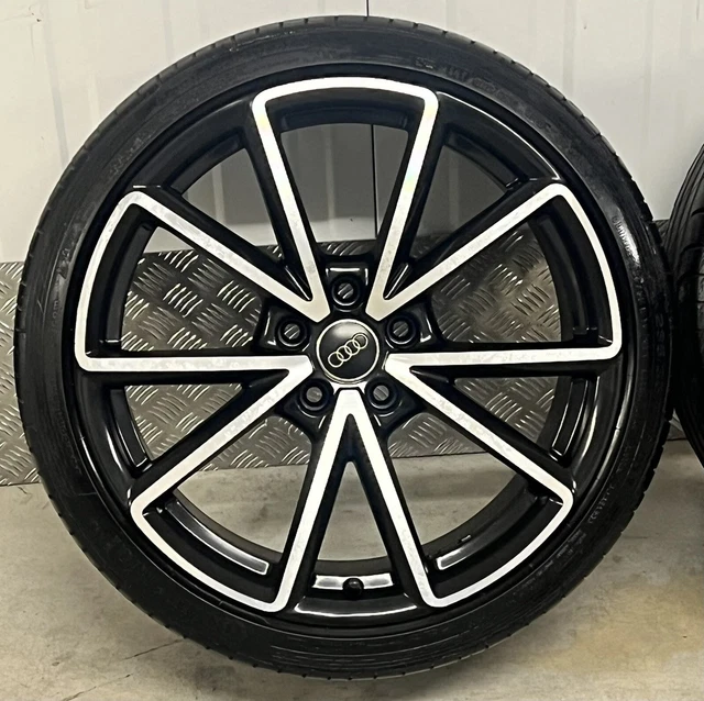 19” AUDI A3 S3 V SPOKE ALLOY WHEELS 5x112 8V 8P Y ROTOR A4 S4 A6 S6 VW ...
