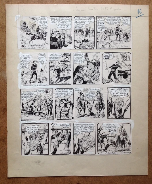 BUFFALO BILL PLANCHE Originale 16 Montage Chott Fred Meagher Big BILL ...