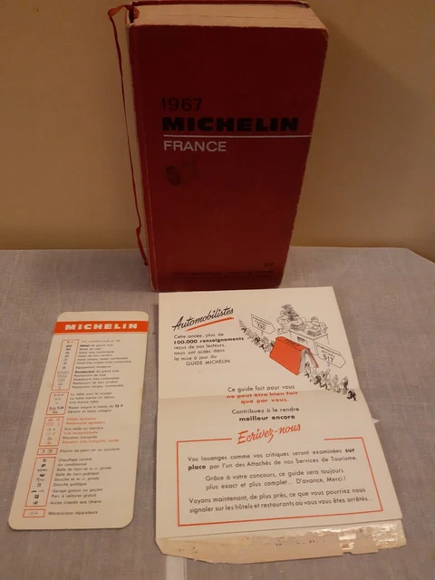 GUIDE MICHELIN 1967 avec son courrier et son marque pages EUR 70,00 ...