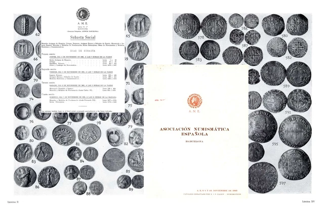 A.N.E. ASOCIACION NUMISMATICA Espanola Barcelona 1965 Monedas Antiguas ...