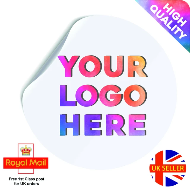 PERSONALISED ROUND PRINTED Stickers Custom Logo Labels Business ...