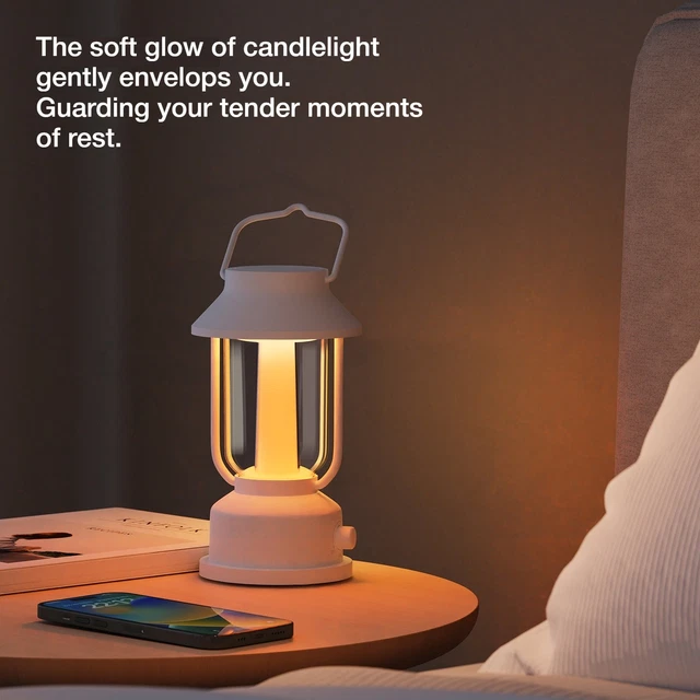 PORTABLE LED CAMPING Torch Rechargeable Lantern Night Light Tent Lamp ...