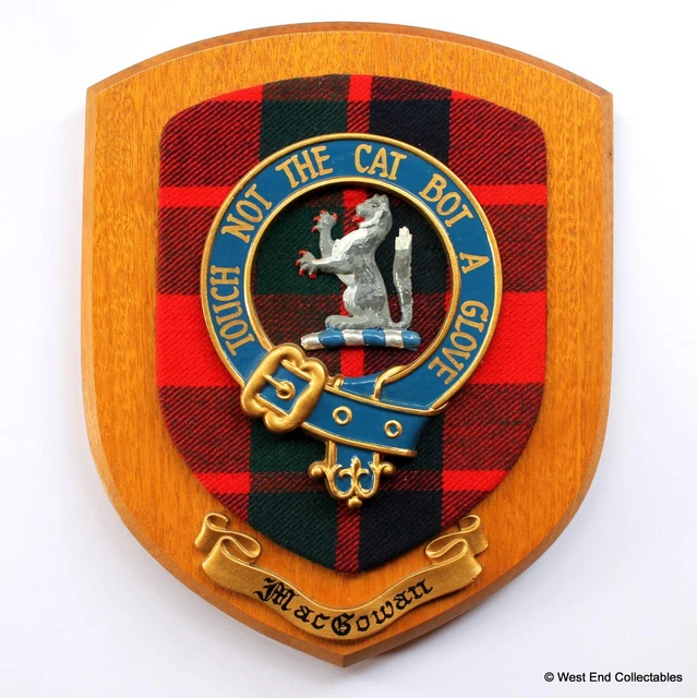OLD CLAN MACGOWAN Family Wall Plaque Shield Coat of Arms Crest Wedding ...