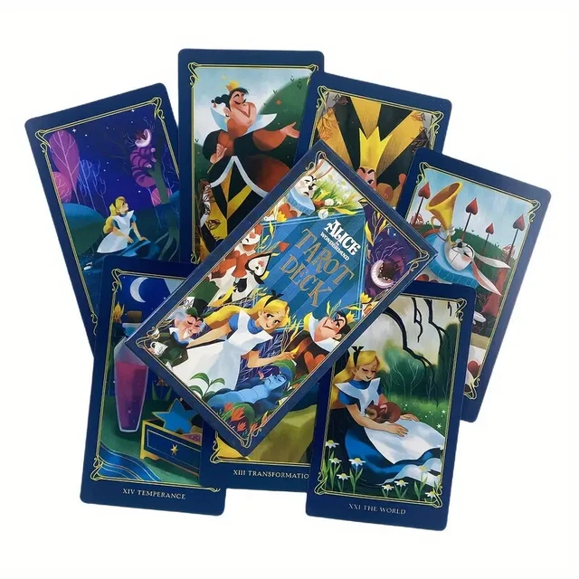 WALT DISNEYS ALICE IN WONDERLAND Tarot Card Deck Pocketsize Deck etc ...