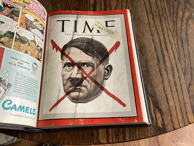 MAY 7 1945 Time Magazine WWII Adolf Hitler Cover Bound Apr-June ...