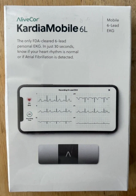 ALIVECOR KARDIAMOBILE 6L Personal EKG Heart Monitor (AC-019-NUA-A ...