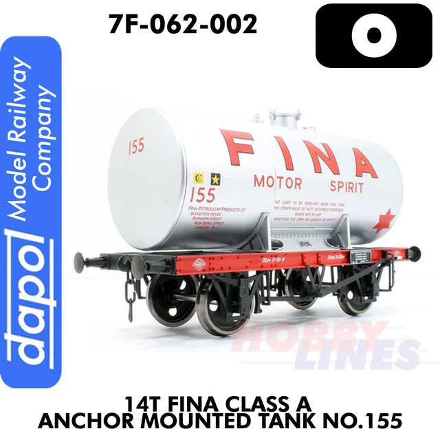 CLASS A ANCHOR Mounted Tank FINA 155 Wagon 1:43.5 O gauge Dapol 7F-062 ...
