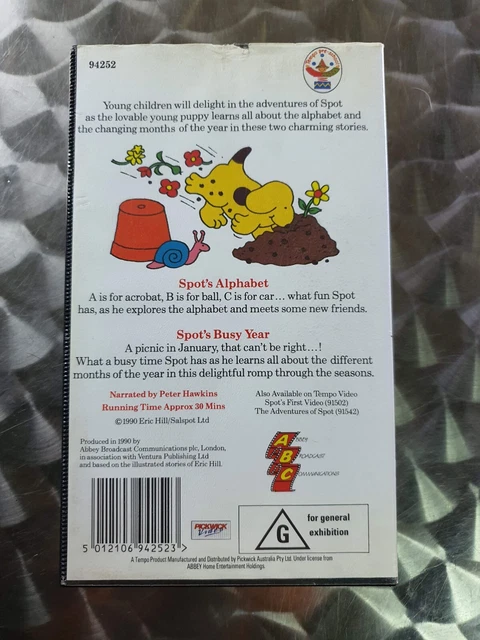 SPOT: SPOT'S ALPHABET, Spot's Busy Year - 1990 ABC Kids VHS - Video ...