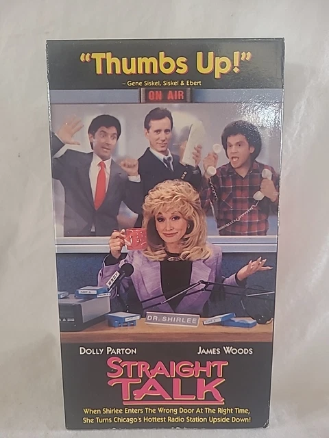 STRAIGHT TALK VHS 1992 Dolly Parton James Woods **Buy 2 Get 1 Free** £6 ...