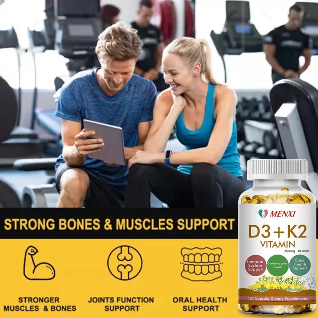 60PCS VITAMIN D3 10000 IU+K2 MK7 250mcg tablets Immune support strong ...