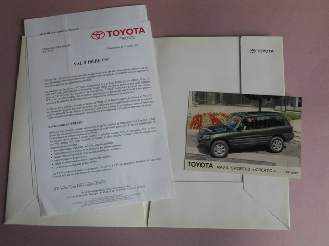 TOYOTA RAV4 CREATIC brochure dossier de presse media press kit ...
