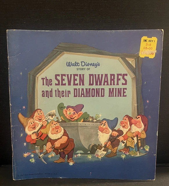 WALT DISNEY'S THE Seven Dwarfs and their Diamond Mine Book 1967 Vintage ...