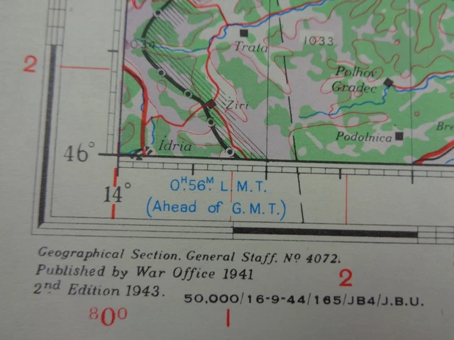 WW2 RAF MAP of "GRAZ" + WIEN (VIENNA), SOPRON etc (WING COMMANDER, DFC ...