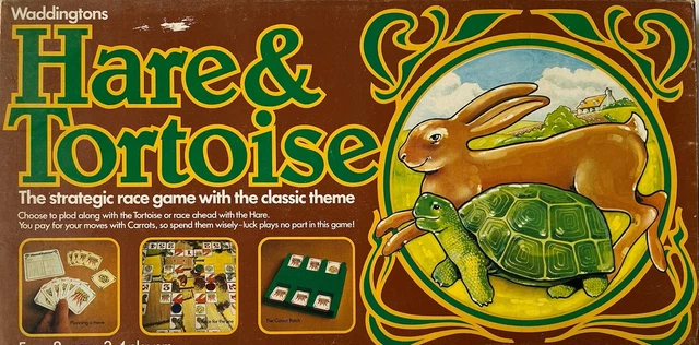 HARE & THE Tortoise Board Game Vintage A Strategic Race Game Complete ...