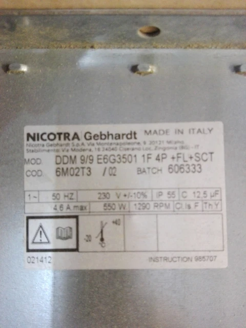 NICOTRA GEBHARDT DDM 9/9 extractor fan Acoustic Box Fan MDF £150.00 ...