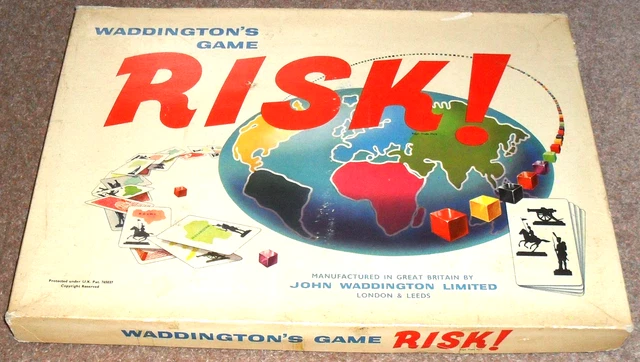 RISK BOARD GAME Waddingtons Original War Strategy 1960s COMPLETE ...