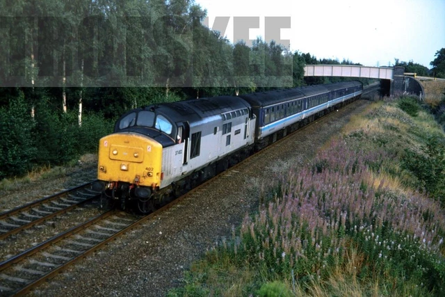 35MM SLIDE BR British Rail Diesel Loco Class 37 37402 Shotton 1995 Orig ...