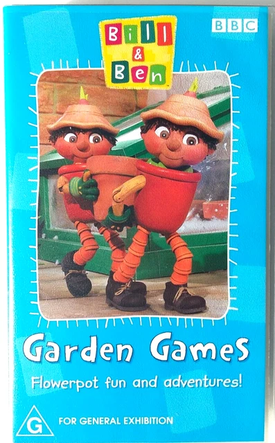 BILL AND BEN Flower Pot Men-Garden Games BBC-Vintage VHS tape Children ...