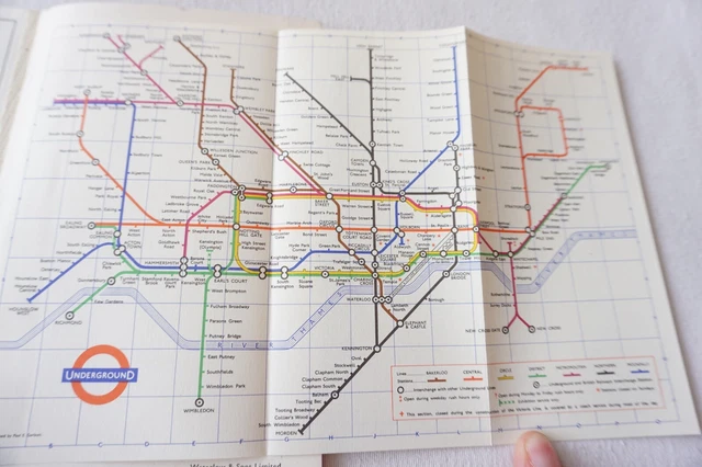 JUNE 1965 LONDON Transport Underground Guide Timetable with Tube Map ...