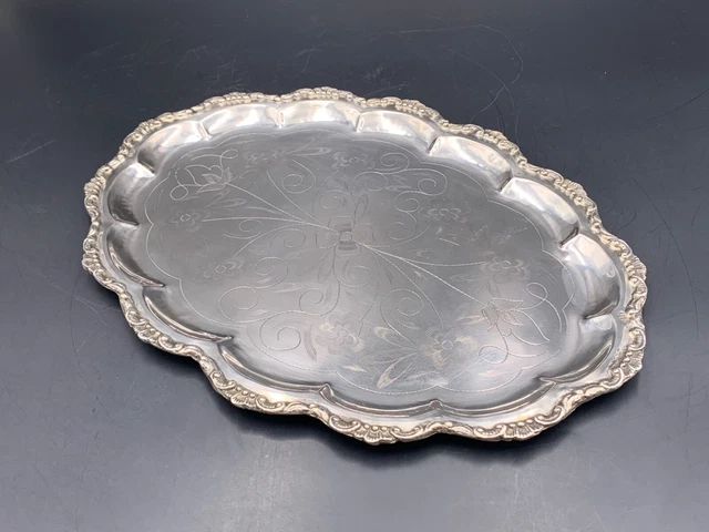 ANCIEN PLAT EN argent massif Vintage silver dish EUR 270,00 - PicClick FR