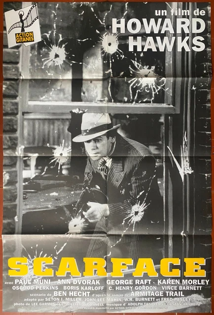 POSTER SCARFACE HOWARD Hawks PAUL MUNI Ann Dvorak 80x120cm Anni '90 EUR ...