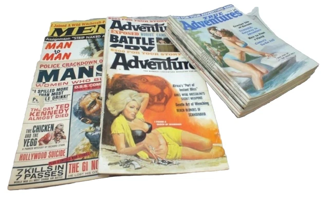 VINTAGE MEN’S ADVENTURE Action Magazines - BUILD YOUR OWN LOT !! £15.39 - PicClick UK