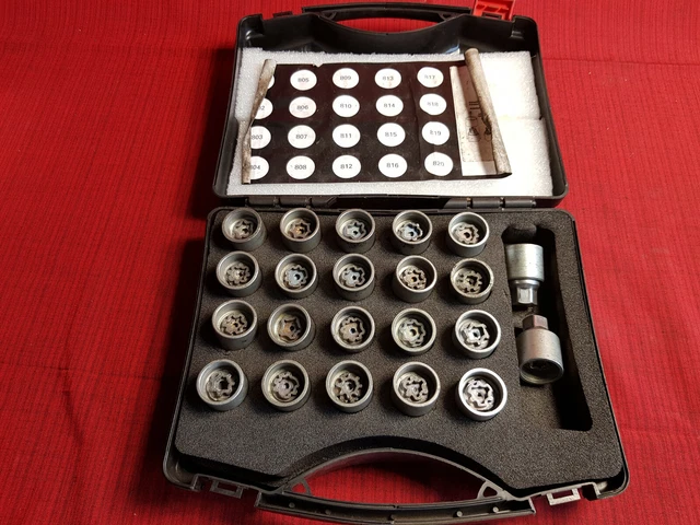 ORIGINAL VW AUDI VAG T40073 Spezialwerkzeug Felgenschlösser Adapter Set ...