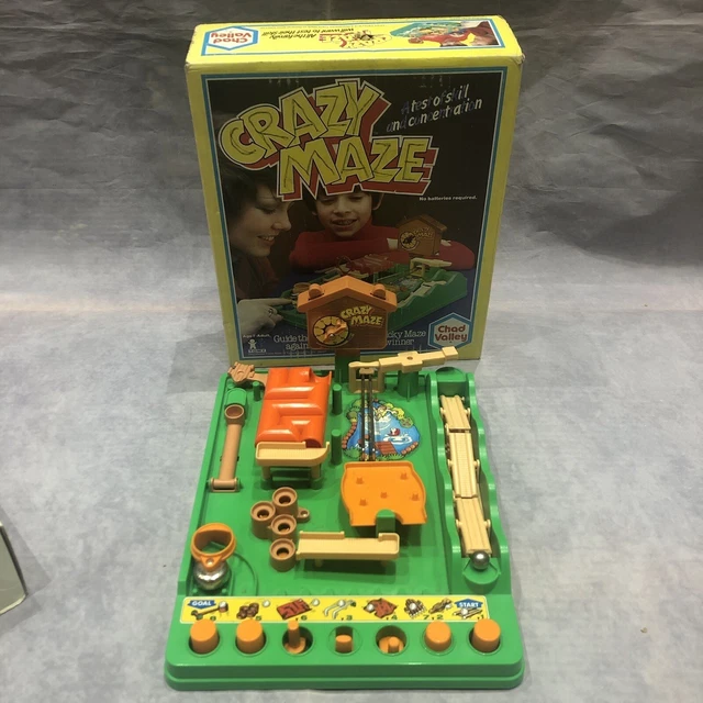 VINTAGE CHAD VALLEY Crazy Maze Game Boxed Rare Tomy Screwball Scramble ...