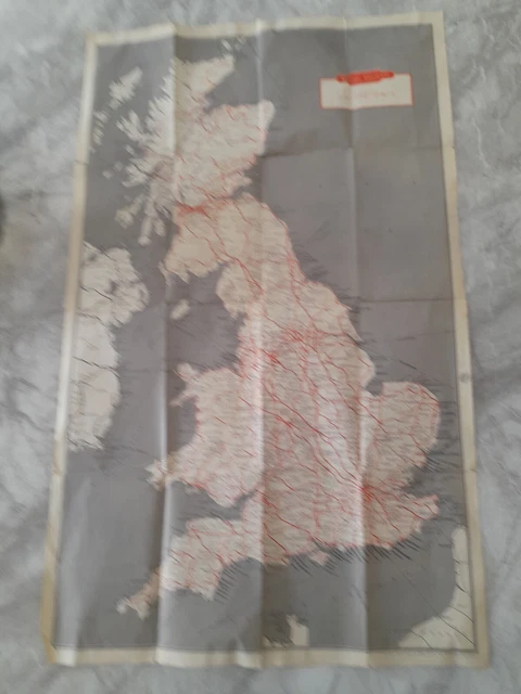 BRITISH RAILWAYS MAP Of Great Britain - Railway Executive 1950 ...