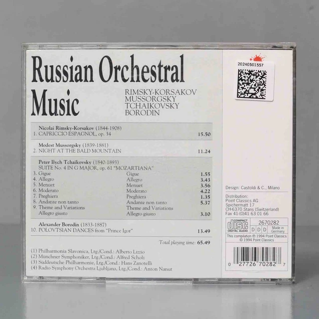 CD. RIMSKY-KORSAKOV, MUSSORGSKY, Tchaikovsky, Borodin Russian O EUR 1,20 - PicClick ES