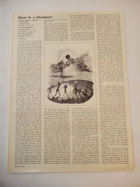 &WHAT IS A Christian?" Jaroslav Pelikan Mike Novak NYRB May 26 1966 ...