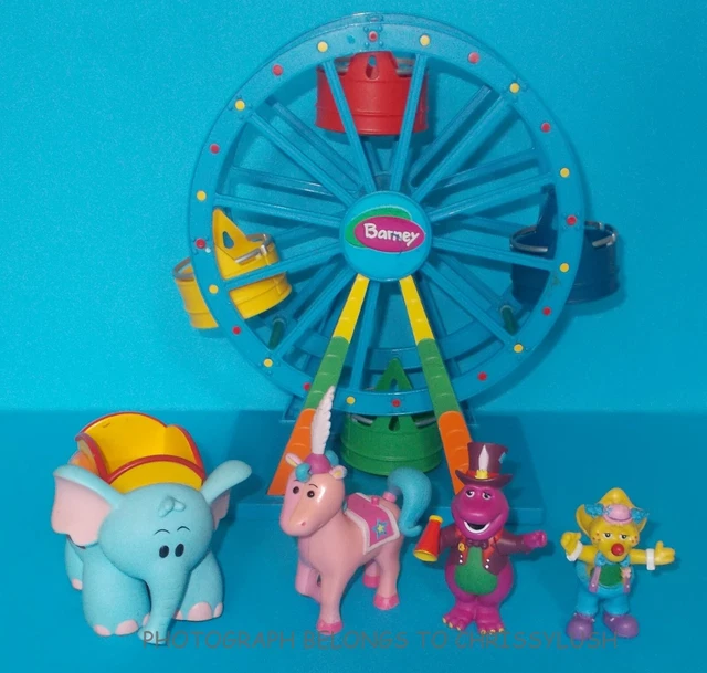 BARNEY & FRIENDS Purple Dinosaur Circus Fun Fair Ferris Wheel Playset ...