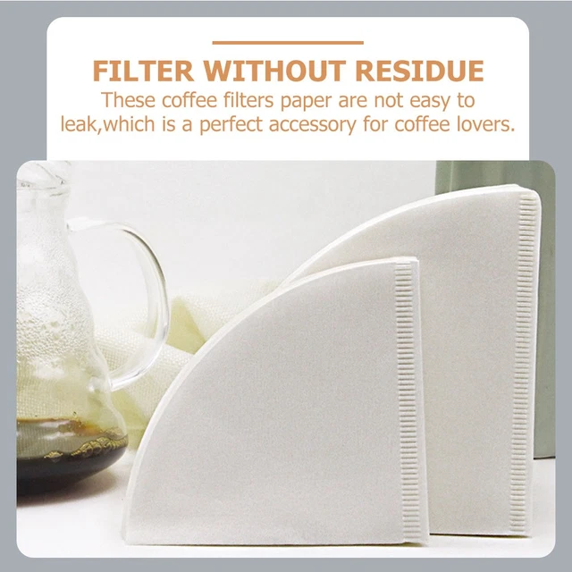 100PCS CONE COFFEE Filters Disposable Coffee Filters Paper Natural ...