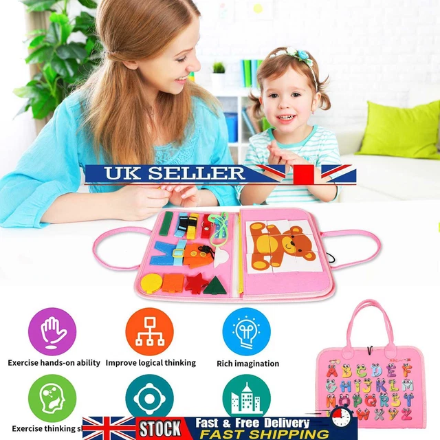 FELT KIDS BUSY Board Basic Life Skills Learning Boards Educational Toys ...