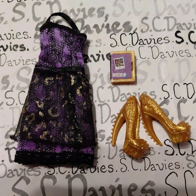 MONSTER HIGH REPLACEMENT Clawdeen Wolf dead tired & Scaris Shoes,Dress ...