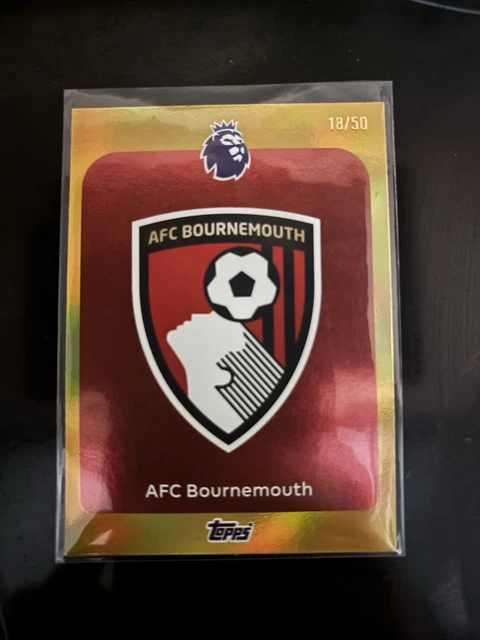TOPPS 2026 PREMIER League Football Gold AFC Bournemouth Badge Numbered ...
