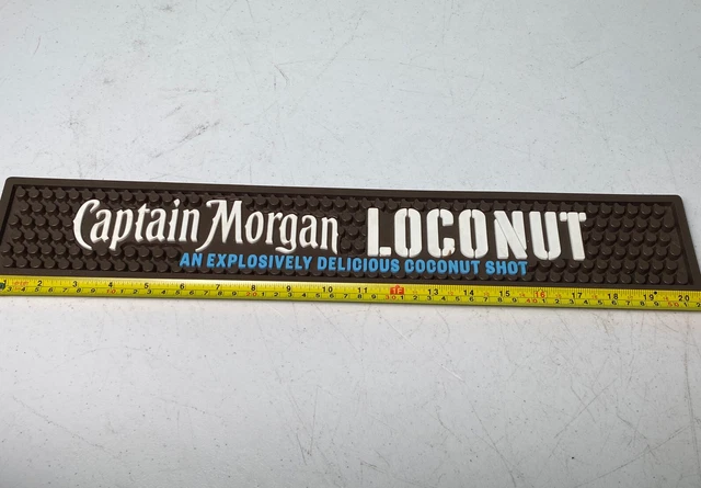 CAPTAIN MORGAN LOCONUT Rubber Bar Rail Mat For Man Cave - Beer - Mixed ...