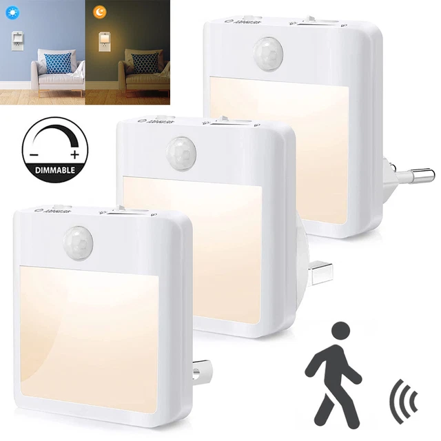 LED MOTION SENSOR Lights Dimmable Wireless Auto Night Light Cabinet ...