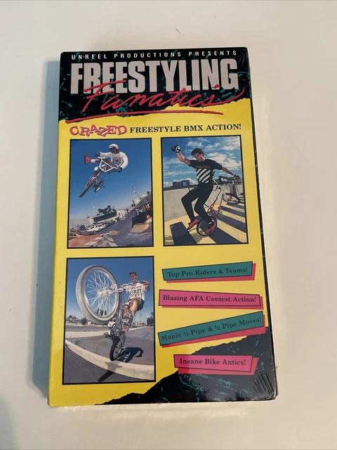 FREESTYLING FANATICS CRAZED BMX Action VHS Unreel Blazing AFA New ...