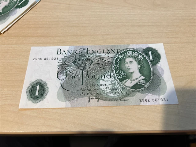 QUEEN ELIZABETH II 1960ER-1970ER BANK OF ENGLAND EIN PFUND Note Offorde ...