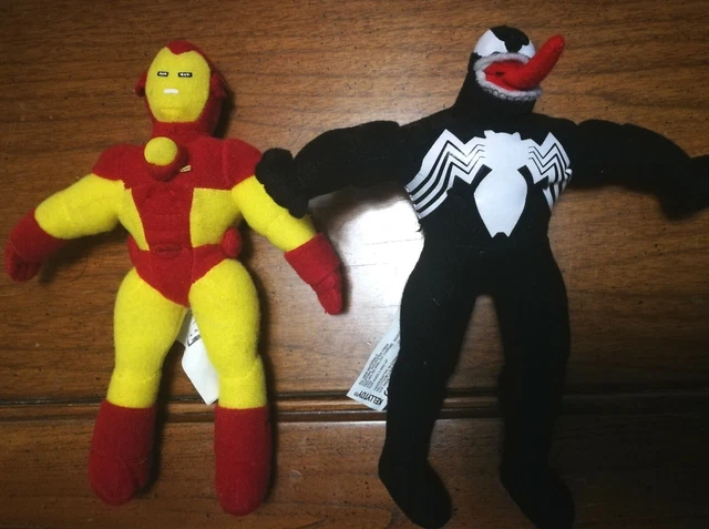KELLYTOY MARVEL VENOM and Iron Man 6 inch plush toys 2003 Kelly $9.99 ...