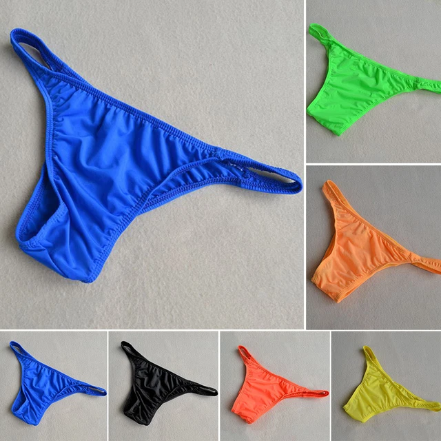 MEN’S MALE SEXY Bikini Underwear Thongs Briefs G-String T-Back Shorts ...