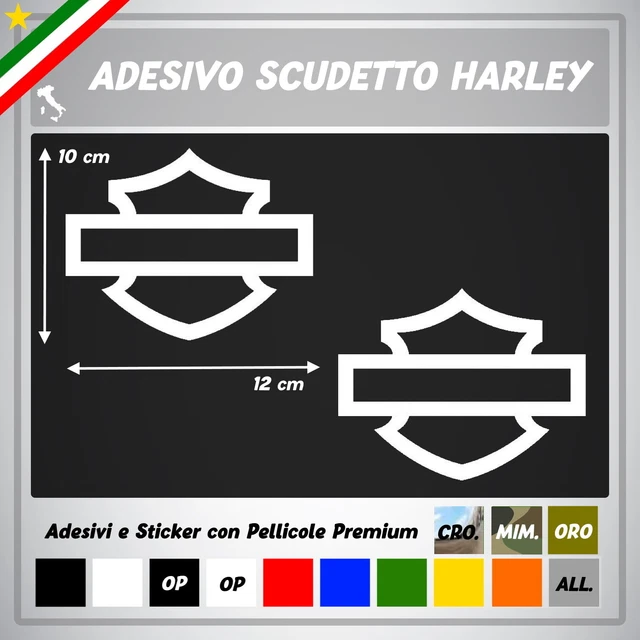 2 ADESIVI HARLEY DAVIDSON new stemma logo moto sticker adesivo vinile ...